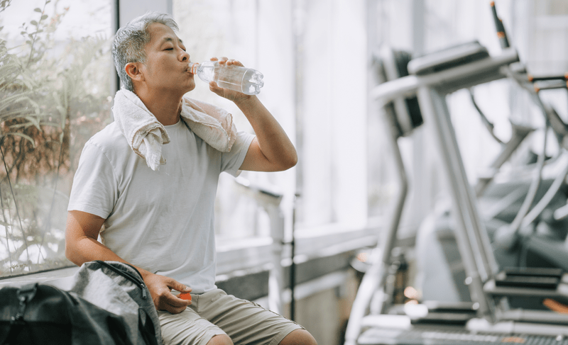 Men Exercises Hydration