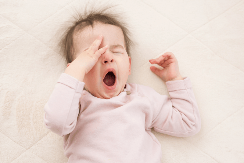 Tired Child Yawning