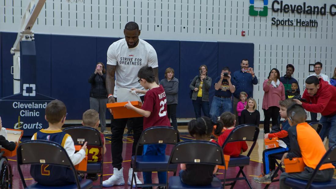 LeBron James Surprises Pediatric Patients with New Shoes